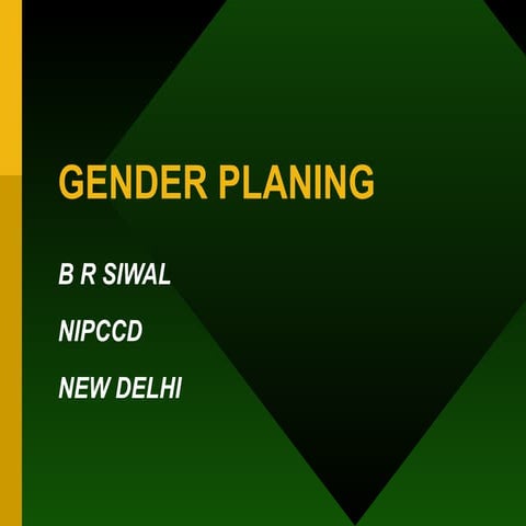 Gender Planning | PPT