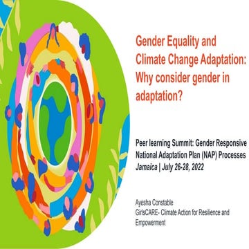 Gender Equality and Climate Change Adaptation: Why consider gender in ...