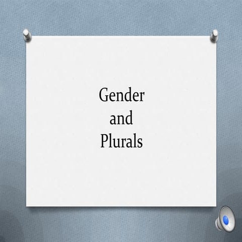 Gender & Plurals | PPTX