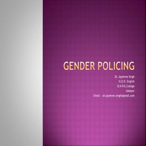 Gender policing | PPTX