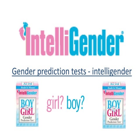 Gender Prediction Tests - Intelligender | PPTX