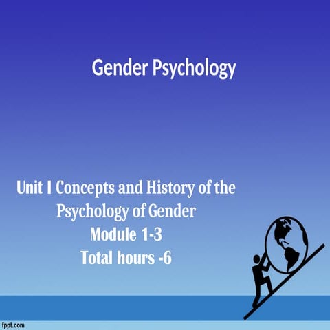 Gender Psychology content -history of Psychology of gender | PPTX