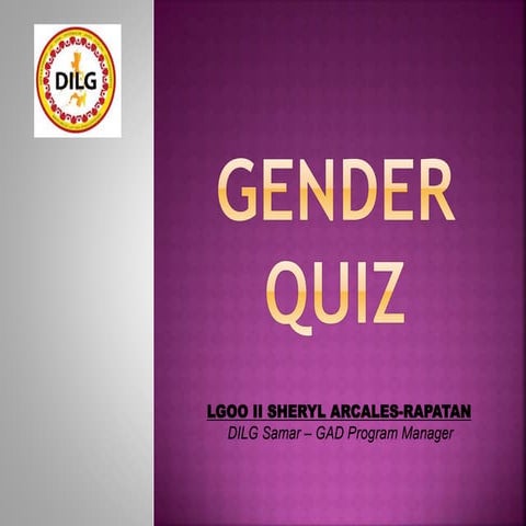 Gender quiz | PPTX