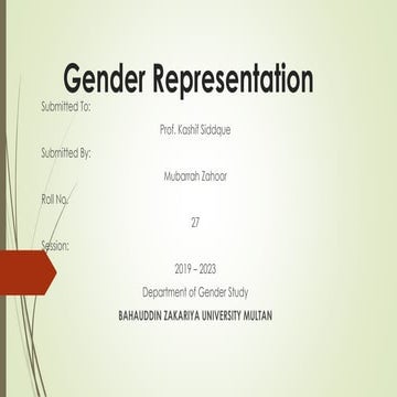 Gender representation | PPT
