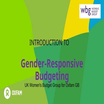 Gender Responsive Budgeting Presesntation Pptx