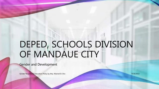 Gender Responsive Basic Education Policy Pptx