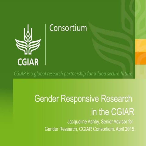 Gender Responsive Research | PPT