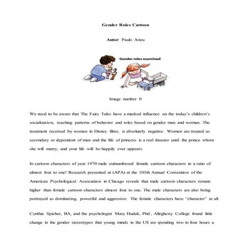Gender roles cartoon | PDF