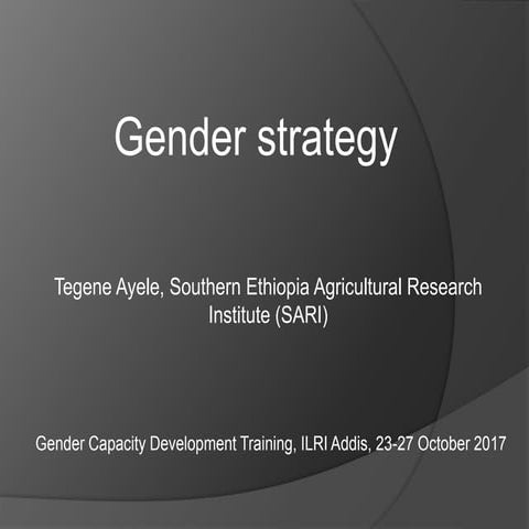 Gender strategy | PPT