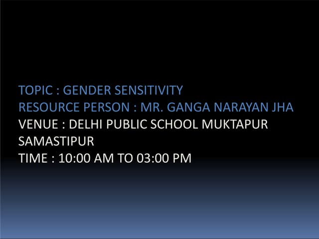 Gender-based communication | PPTX