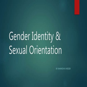 Gender Identity & Sexual Orientation | PPT