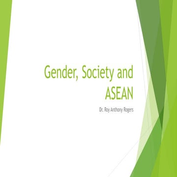 Gender, Society and ASEAN | PPTX