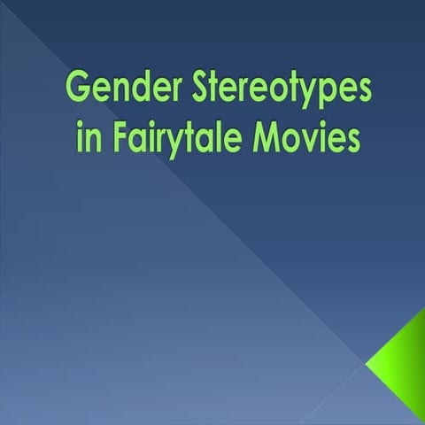Gender stereotypes in fairytales | PPTX