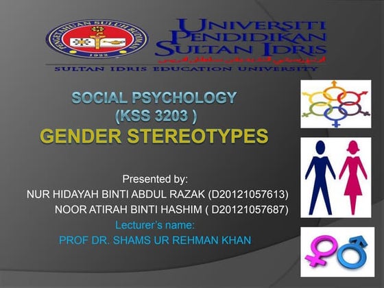 Gender role stereotyping | PPTX