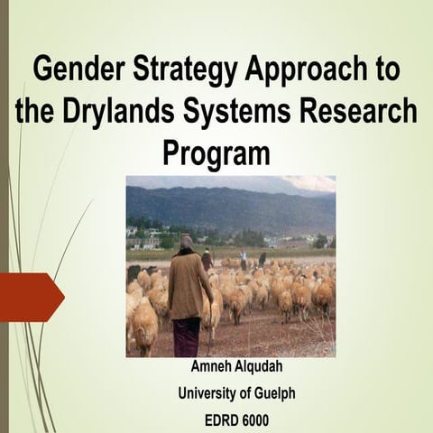 Gender strategy approach to the dryland systems | PPTX