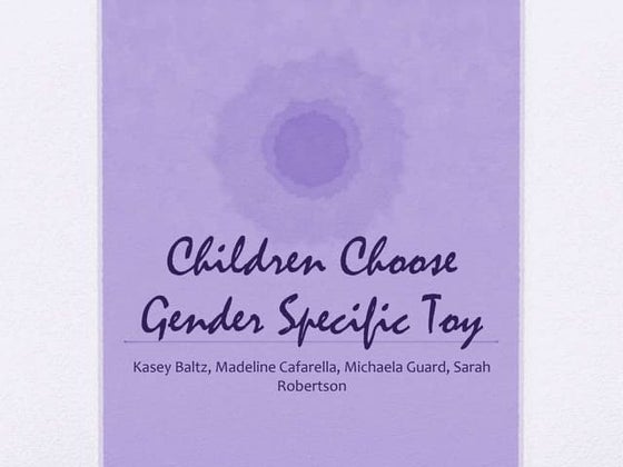 Toys and Gender Socialization | PPT | Parenting Babies and Toddlers ...