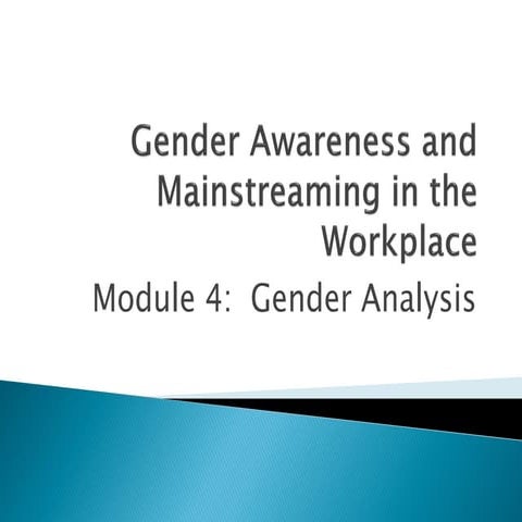 Gender indicators and sex disaggregated data | PPTX