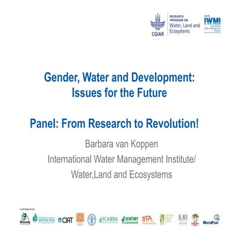 Gender, water and development :issues for the future | PPT