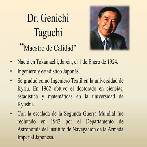 Método taguchi y función perdida de la calidad | PPTX