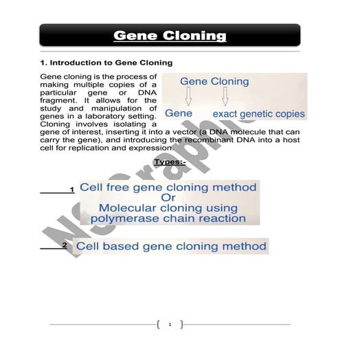 Gene Cloning its Tools & Methods in Detailed for B.Sc. Biotech/Botany ...