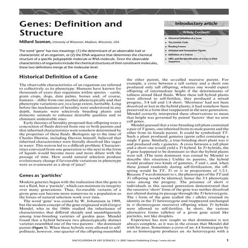 Gene definition | PDF