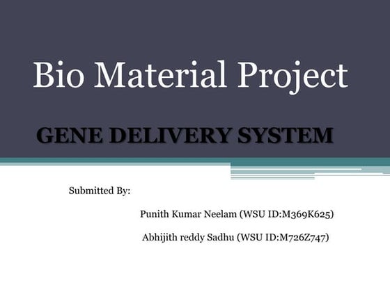 Gene Therapy – Introduction (Ex-vivo and In-Vivo Gene Therapy) - 2024 | PPT