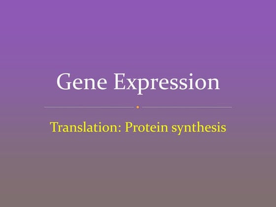 Translation in prokaryotes | PPTX