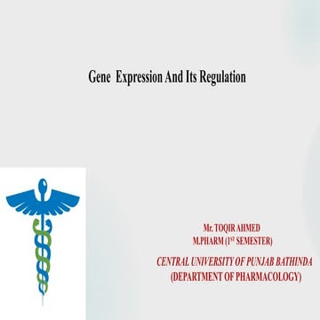 Gene Expression And Its Regulation by TOQIR AHMED.pptx