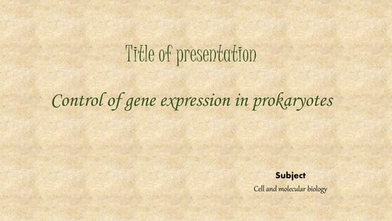 Ara operon | PPTX