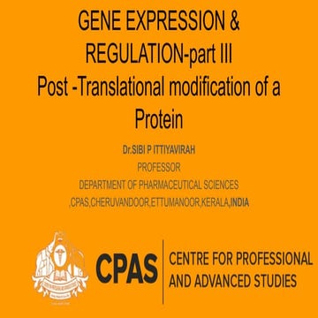 Gene expression & regulation part iii | PPT