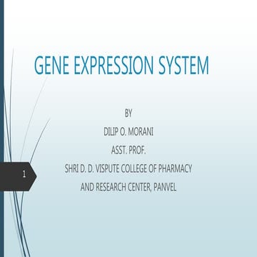 Gene expression system | PPTX