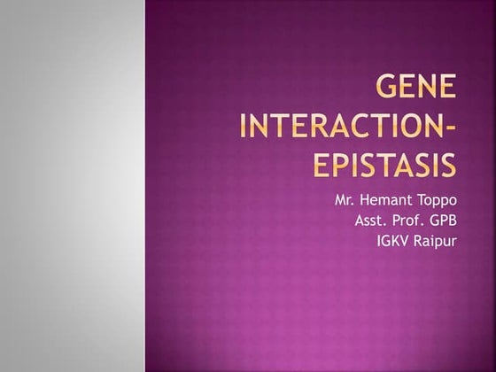 Gene interaction | PPT