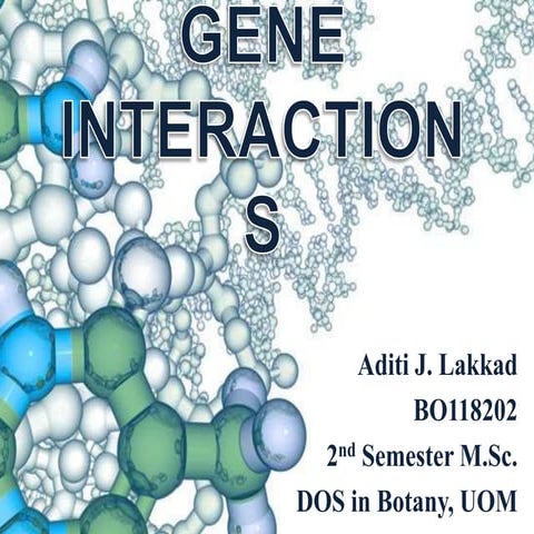 Gene interactions | PPTX