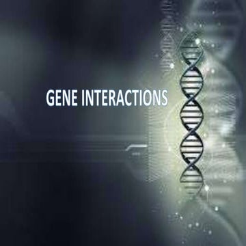 Gene interactions | PPTX