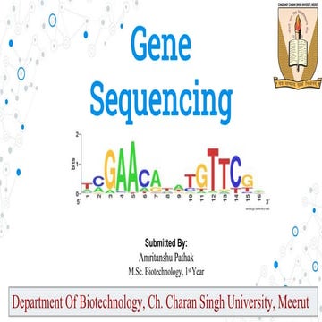 GENE ISOLATION AND SEQUENCING.pdf | Chemistry | Science