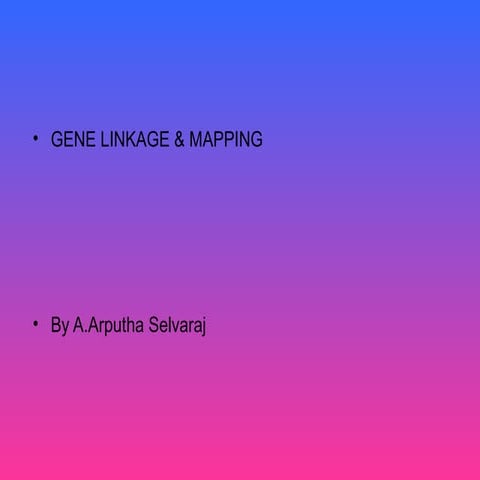 Gene Mapping Methods:Linkage Maps & Mapping with Molecular Markers | PDF