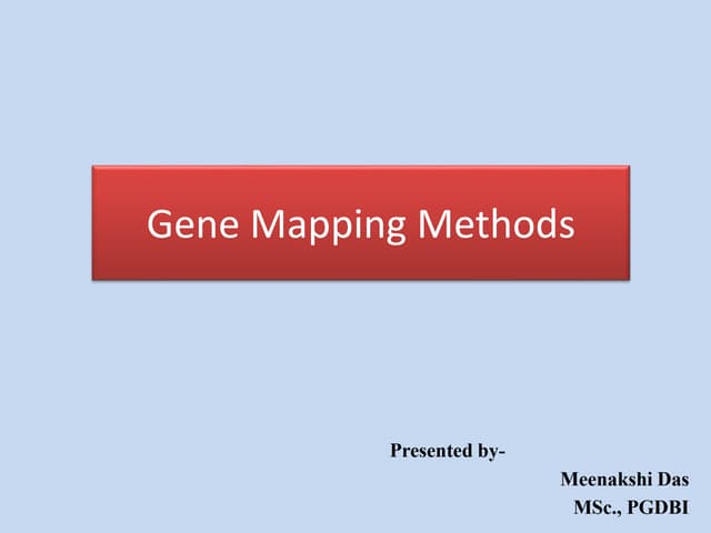 Gene mapping ppt | PPTX