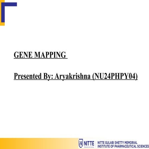 gene mapping presentation Molecular Biology | PPTX