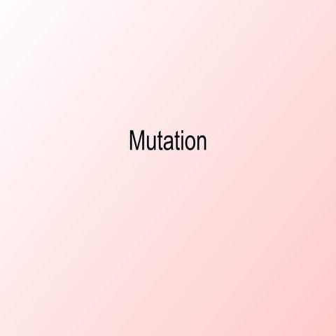 Gene mutation | PPT
