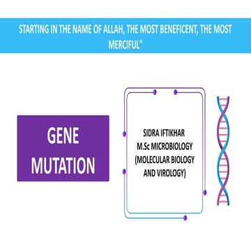 GENE MUTATION: ALL TYPES OF GENE MUTATION | PPTX