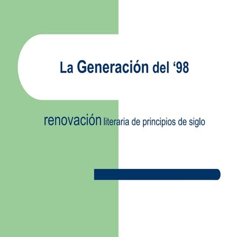 Generación 98 | PPTX
