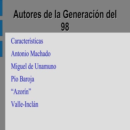 GeneracióN Del 98 | ODP