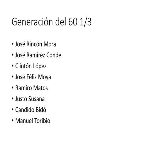 Generación del 60 | PPTX