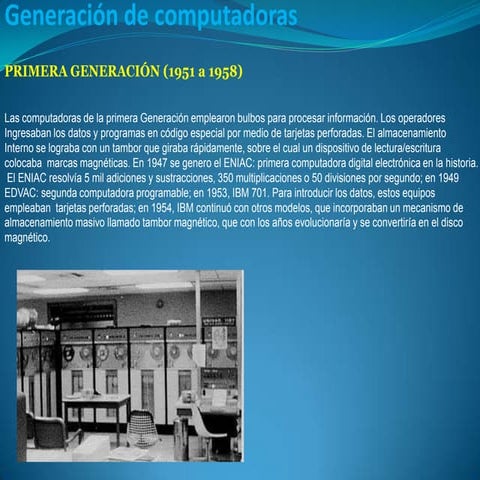 Generacion de computadoras powen point | PPTX