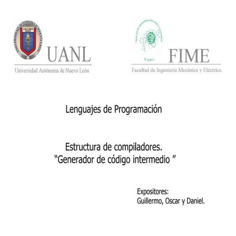 Generacion codigo intermedio | PDF