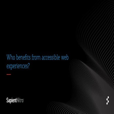 Who Benefits from Accessible Experiences? | PDF