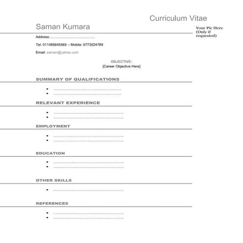 General cv-format-5 | DOC