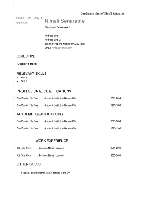General cv-format-5 | DOC