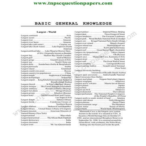 General knowledge | PDF