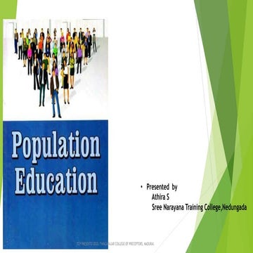 POPULATION EDUCATION | PPTX | College Education | Education